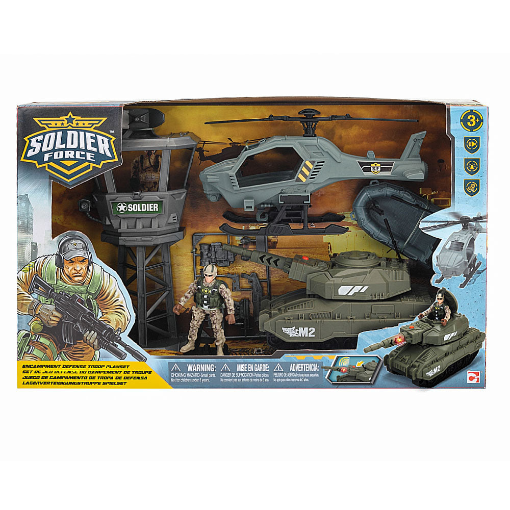 SOLDIER FORCE ENCAMPMENT DEFENCE TROOP PLAYSET | Shine Beacon